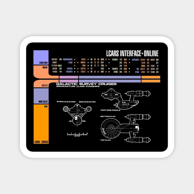 Computer Readout Showing Animated Series Starship - Starship - Magnet ...