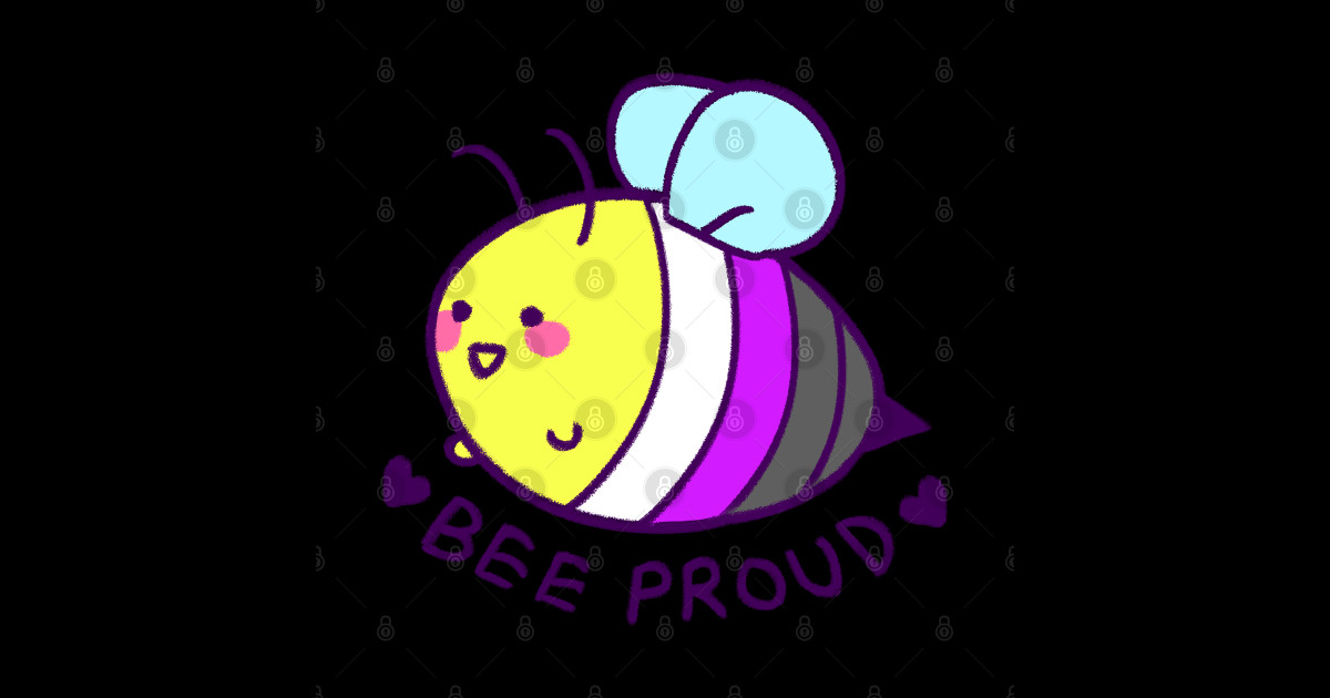 BEE proud: nonbinary flag - Pride - Sticker | TeePublic