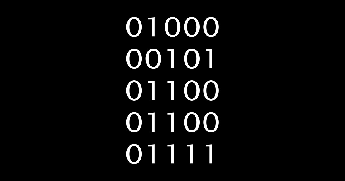 Binary code Ascii Hello - Binary Hello - Sticker | TeePublic