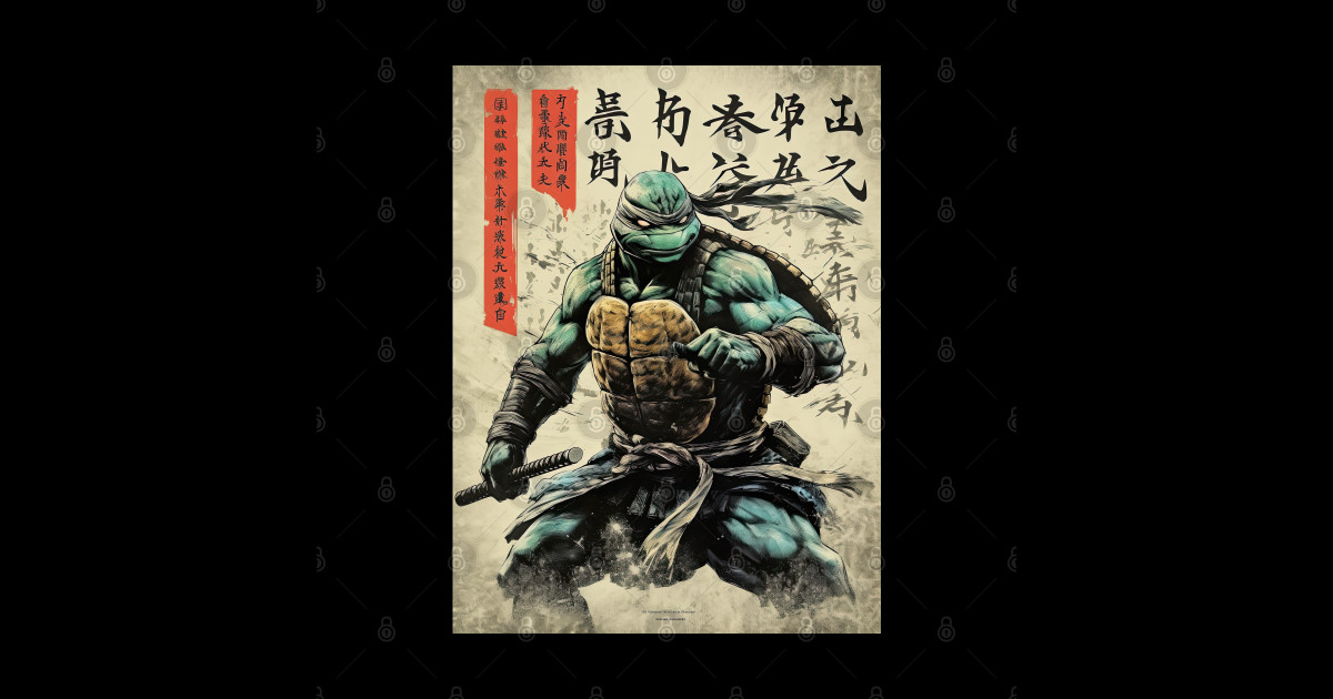 Vintage Japanese Ninja Turtle - Ninja Turtles - Sticker | TeePublic