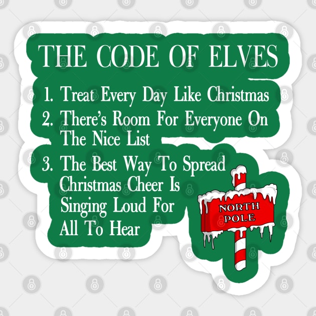 The Code of Elves - Code - Sticker | TeePublic