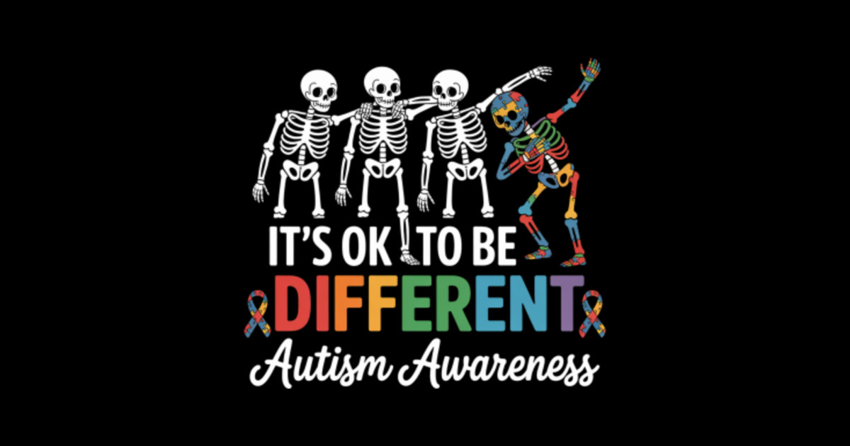 Autism Awareness Dabbing Skeleton - Dabbing Skeleton - Sticker | TeePublic