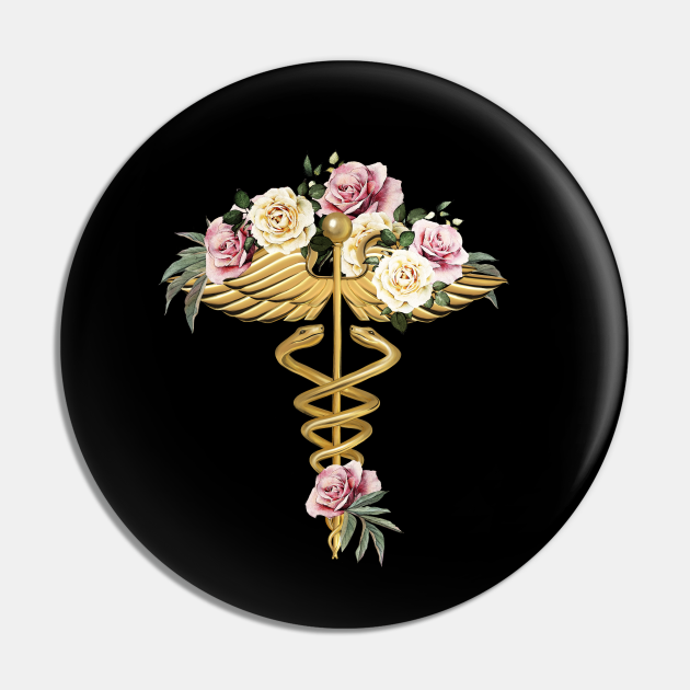 Floral Caduceus Art Medical, medical illustration art, floral caduceus ...