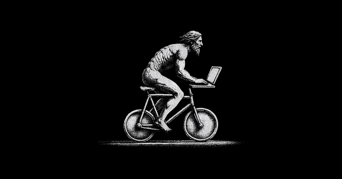 Ancient human riding a bicycle - Ancient Human Riding A Bicycle ...