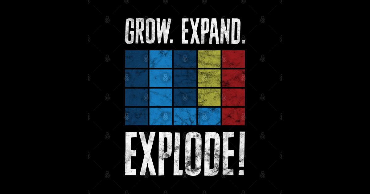 GROW. EXPAND. EXPLODE! Courage the Cowardly Dog - Courage The Cowardly Dog - Sticker | TeePublic