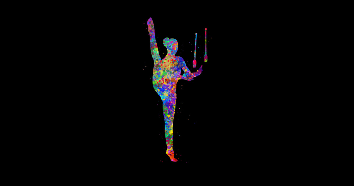 Rhythmic gymnastics juggling - Rhythmic Gymnastics - Sticker | TeePublic