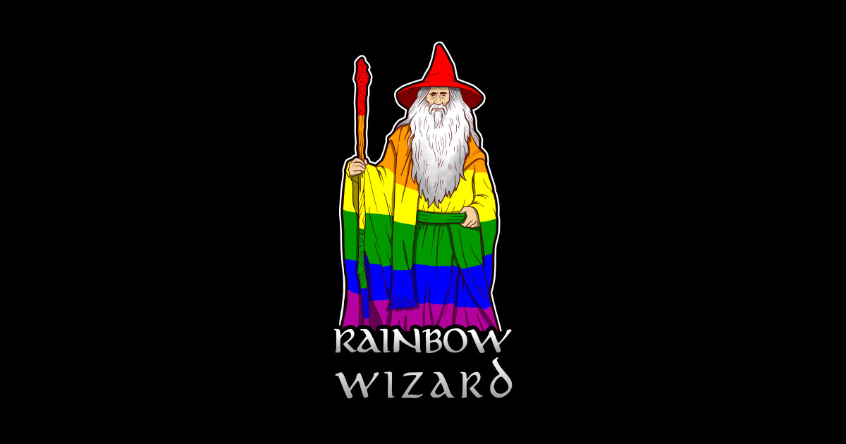 Rainbow Wizard - Rainbow - Sticker | TeePublic