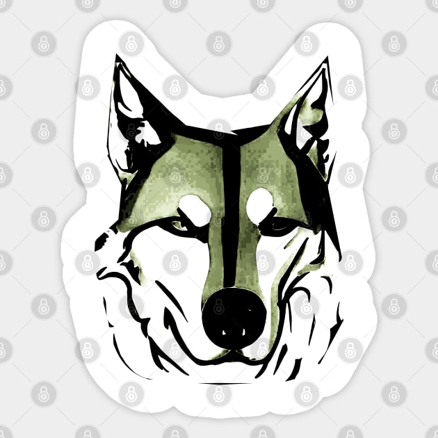 wolf dog - Dog - Sticker | TeePublic