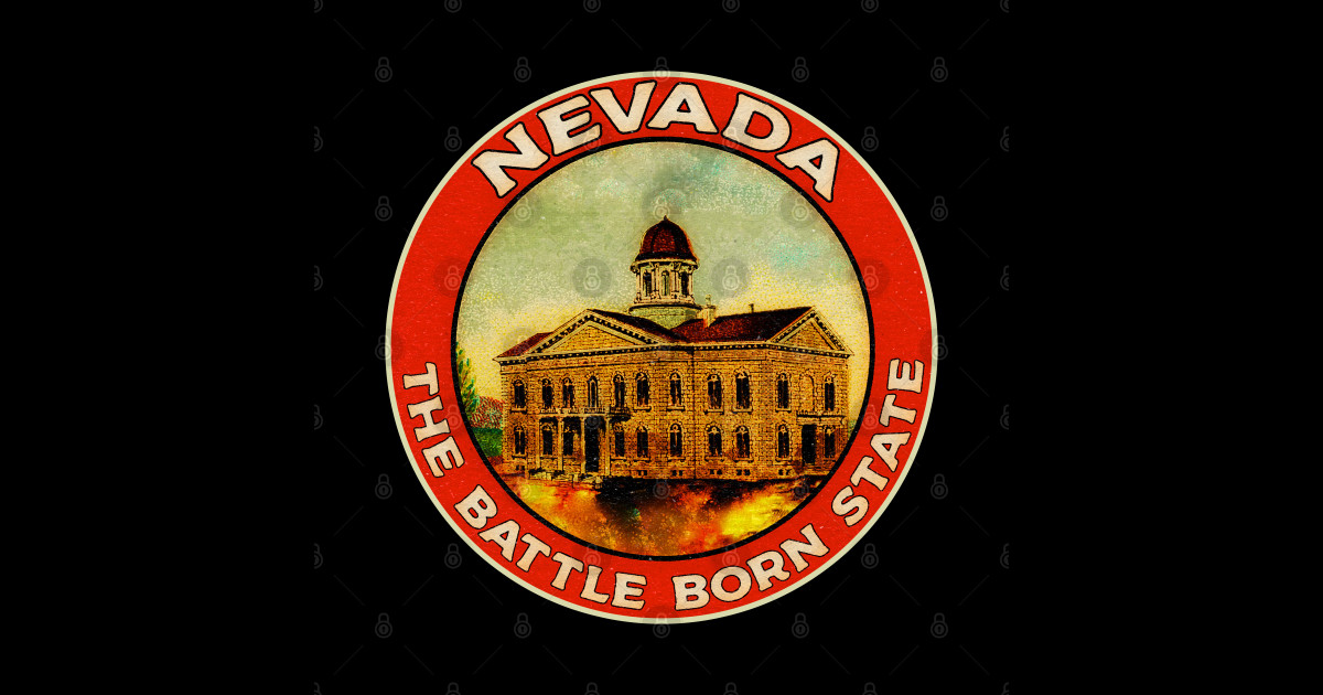 Nevada The Battle Born State Reno Las Vegas State House - Nevada - Hat ...