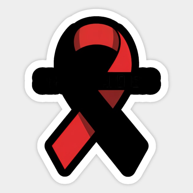 Sepsis Awareness Month red & black ribbon - Sepsis Awareness - Sticker ...