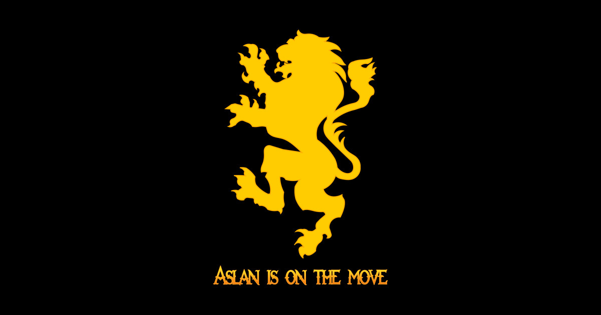 Narnia Flag (Aslan is on the move) - Aslan - Sticker | TeePublic