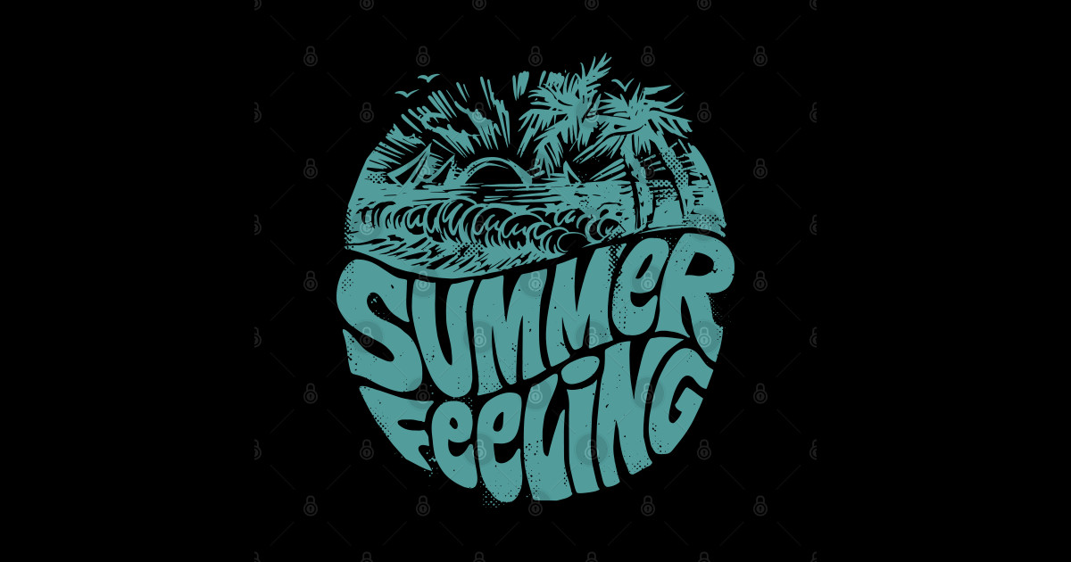 Summer Feeling Beach Design - Summer Feeling - Sticker | TeePublic