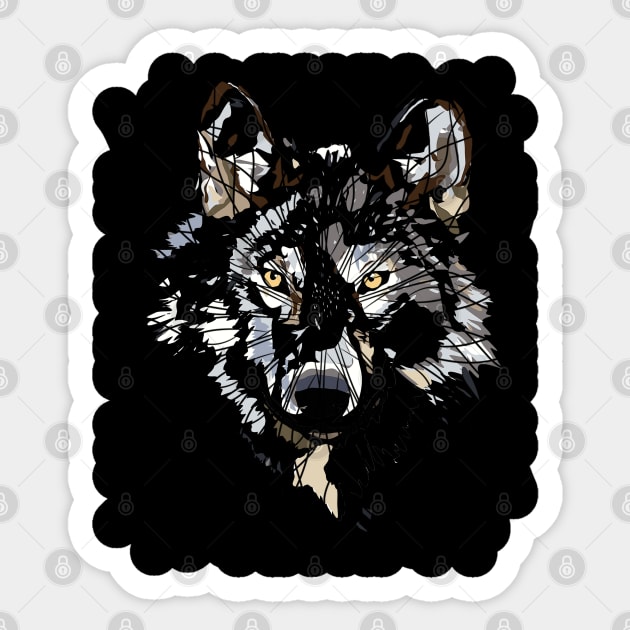 NICE WOLF DESIGN - Wolf - Sticker | TeePublic