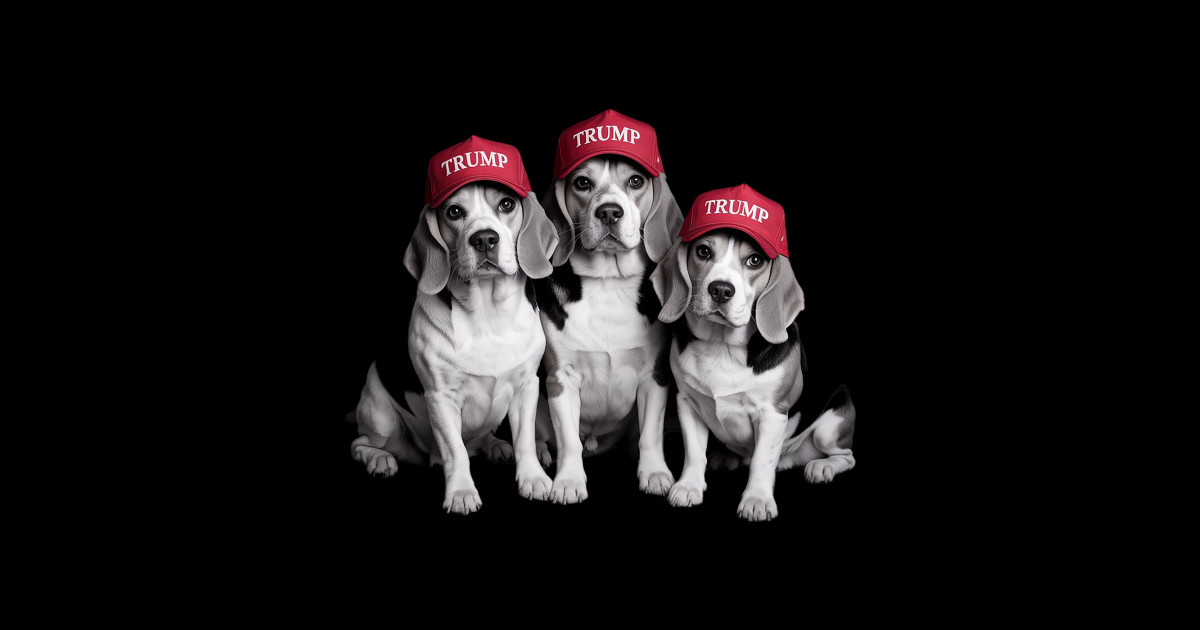 Trump Beagles For Trump Supporter - Dog Owner - Sticker | TeePublic