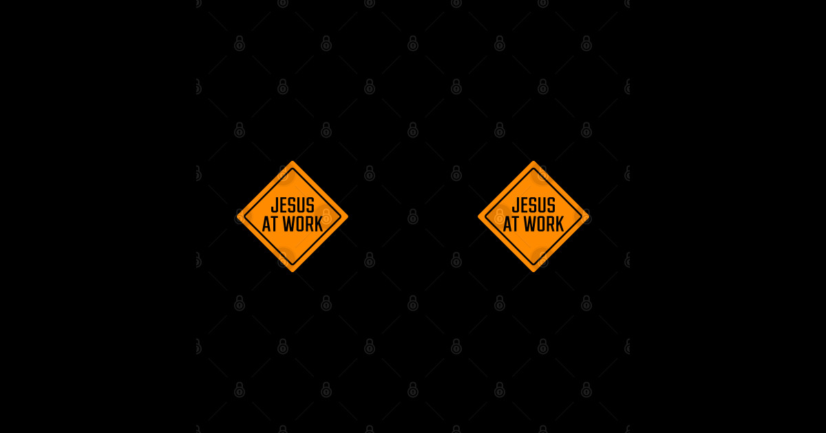 Jesus At Work Funny Road Sign - Jesus At Work Sign - Mug | TeePublic