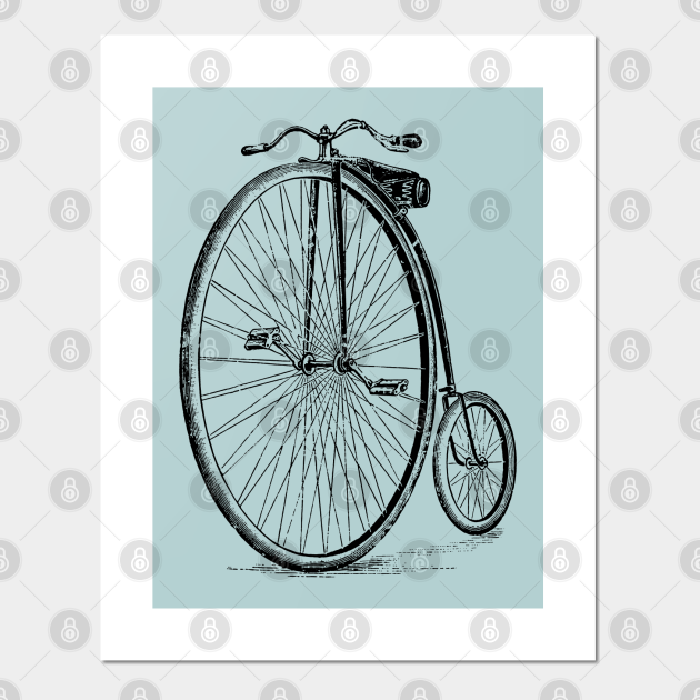 Penny Farthing Vintage Style Illustration - Penny Farthing - Posters ...