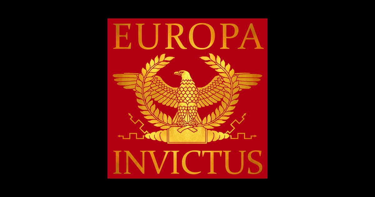 Europa Invictus - Gold Eagle on Red - Eagle - Pin | TeePublic