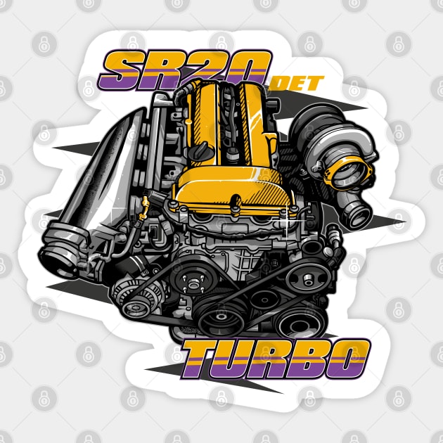 Nissan SR20 engine - Nissan Sr20 Engine - Sticker | TeePublic