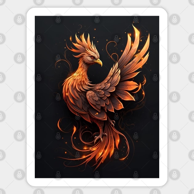Phoenix Bird Profile View - Phoenix Bird - Sticker | TeePublic
