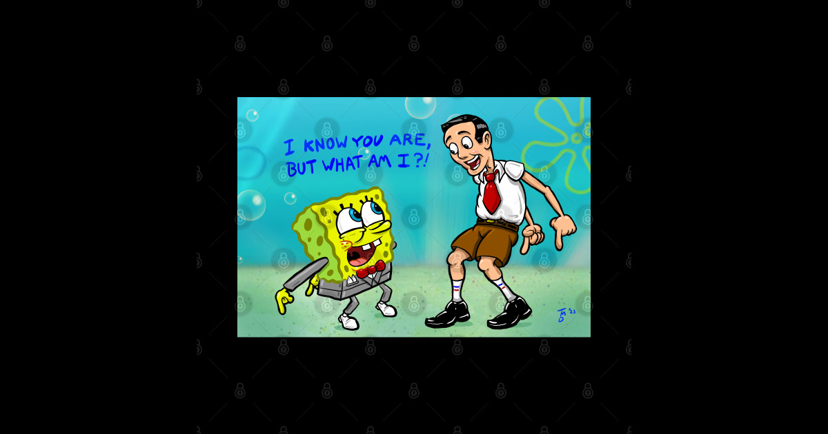 Pee-Wee and Spongebob Tribute - Peewee And Spongebob - Sticker | TeePublic