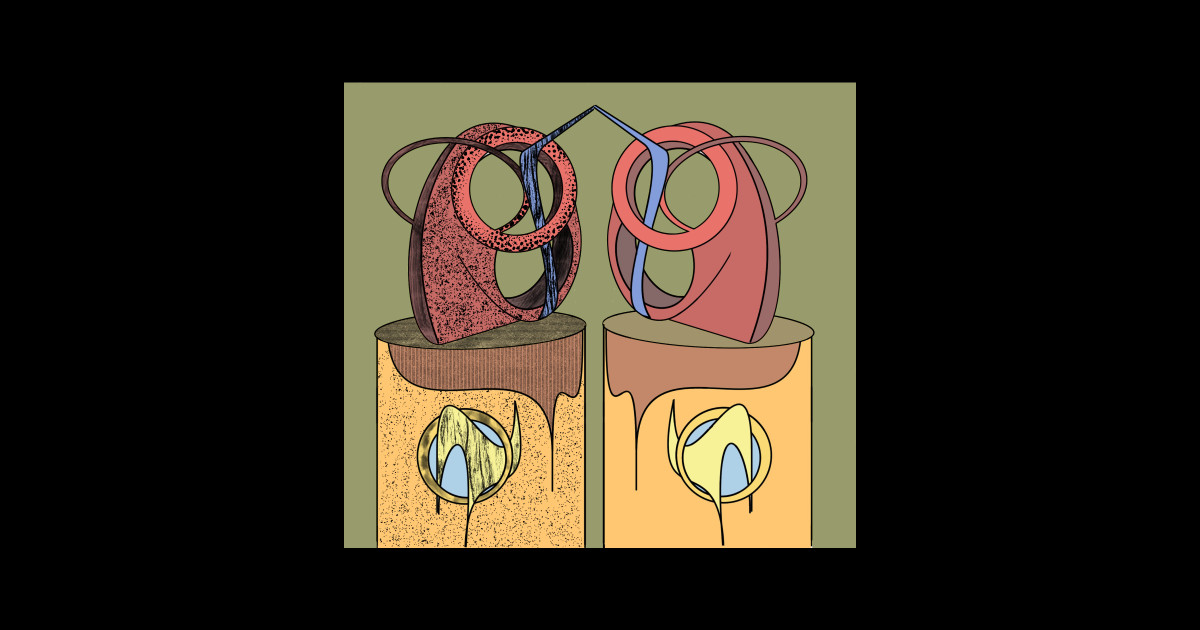 Sculptures - Abstract Digital Art - Sticker | TeePublic