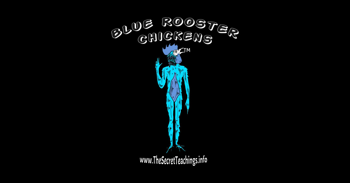 Blue Rooster Chickens - Aliens - Sticker | TeePublic