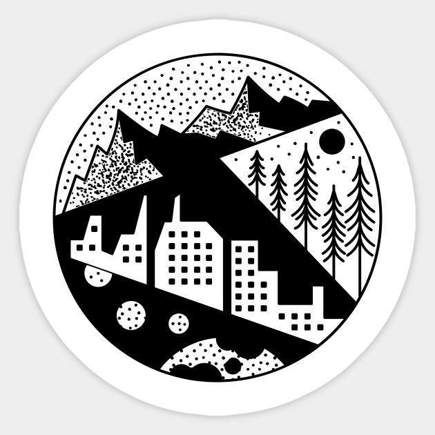 Escape the City - Camping - Sticker | TeePublic