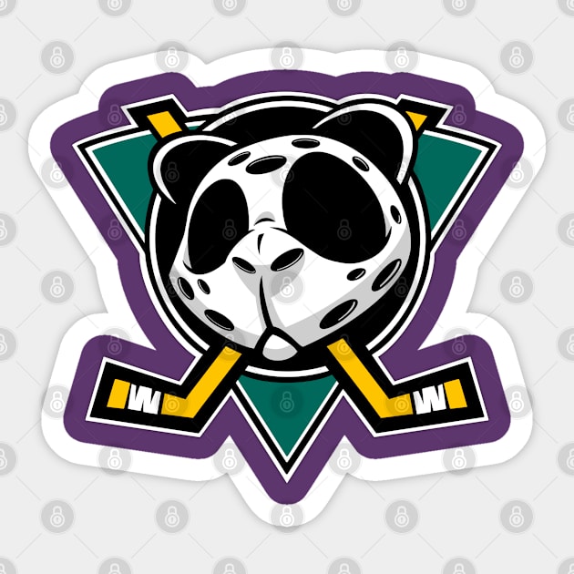Mighty Pandas Hockey Tee - Hockey Logo - Sticker | TeePublic
