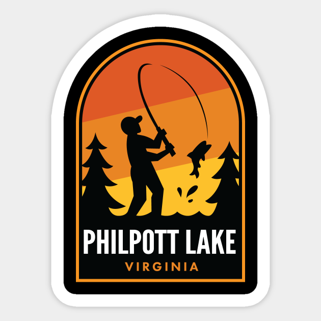 Philpott Lake Virginia Fishing - Philpott Lake - Sticker | TeePublic