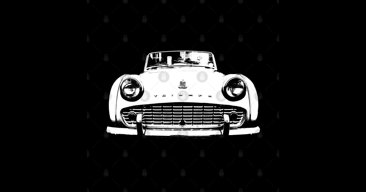 Triumph TR3 British classic car monoblock black and white - Triumph Tr3 ...