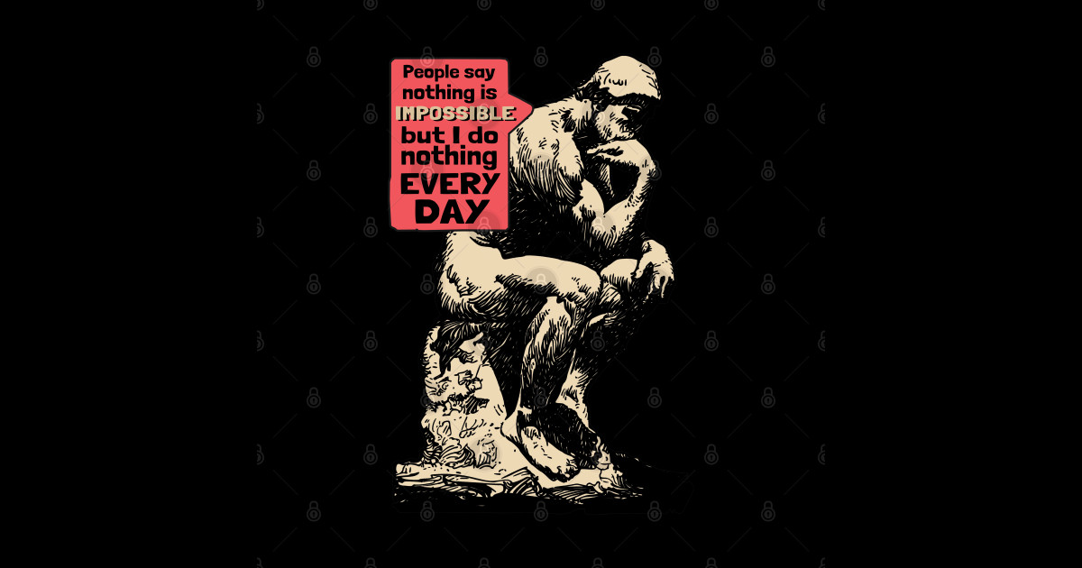Vintage the Thinker - Vintage Thinker - Sticker | TeePublic