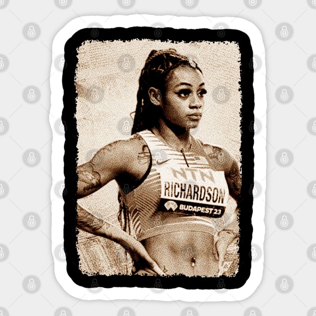 Sha Carri Richardson // Vintage Retro Style - Richardson - Sticker ...