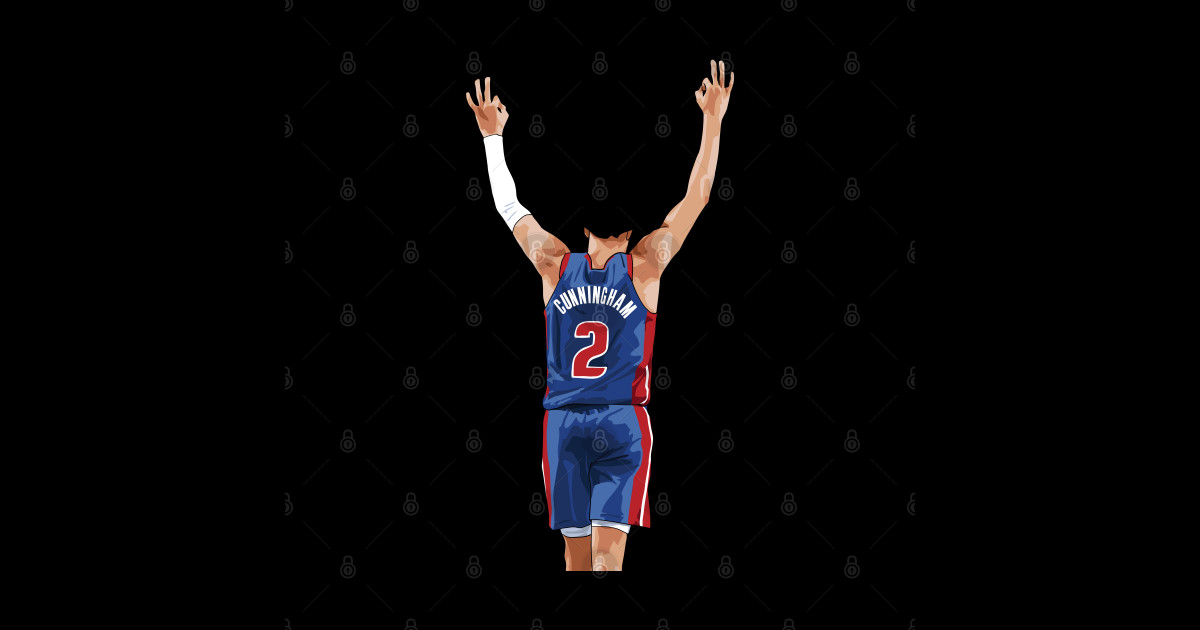 Cade Cunningham Vector Celebration Blue Qiangy - Cade Cunningham ...