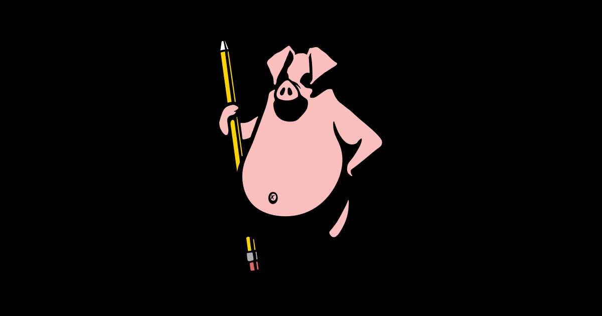 Pablo the Pig - Big Appetite Logo - Pig - Sticker | TeePublic