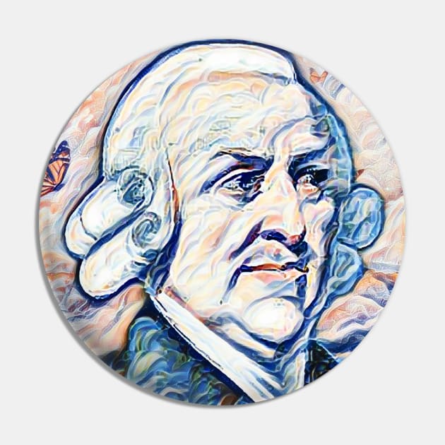 Adam Smith Portrait | Adam Smith Artwork 12 - Adam Smith - Pin | TeePublic