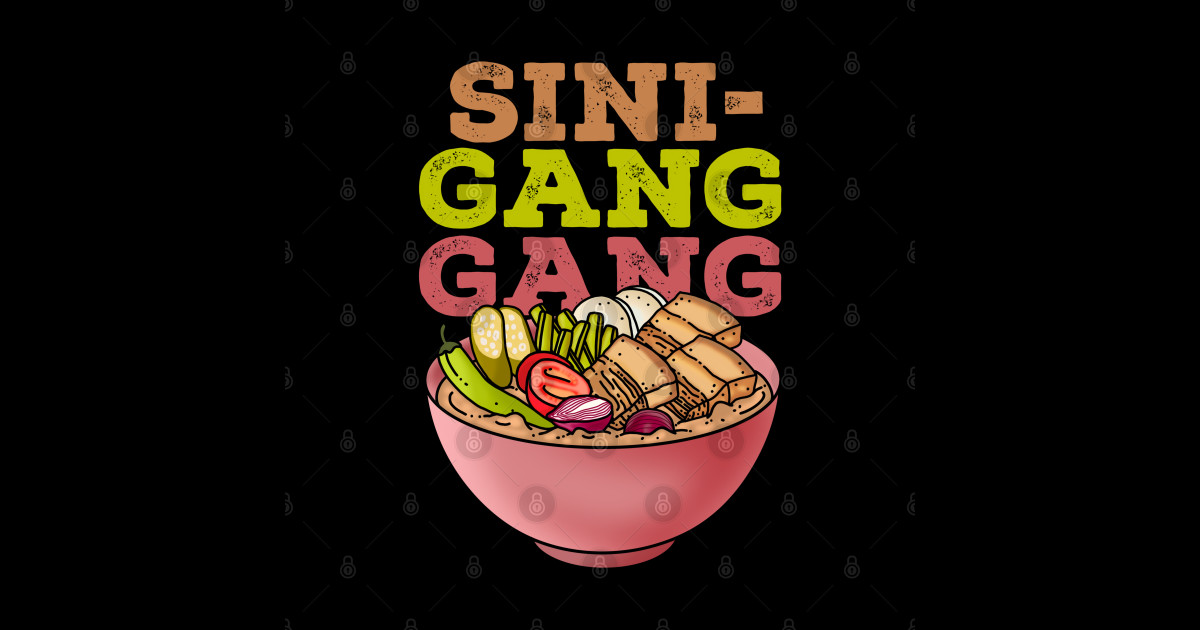 Sinigang Gang Filipino Dish retro - Sinigang Gang Filipino Dish Retro ...