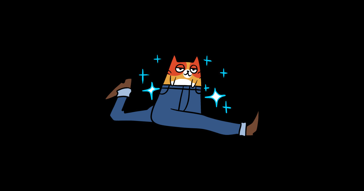 Long Leggy Tabby Cat Doing a Split - Funny Looking Cats - Sticker ...