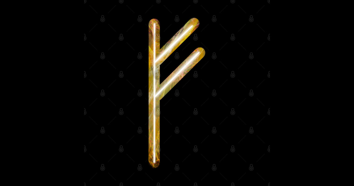 Fehu RUNES - Runes - Sticker | TeePublic