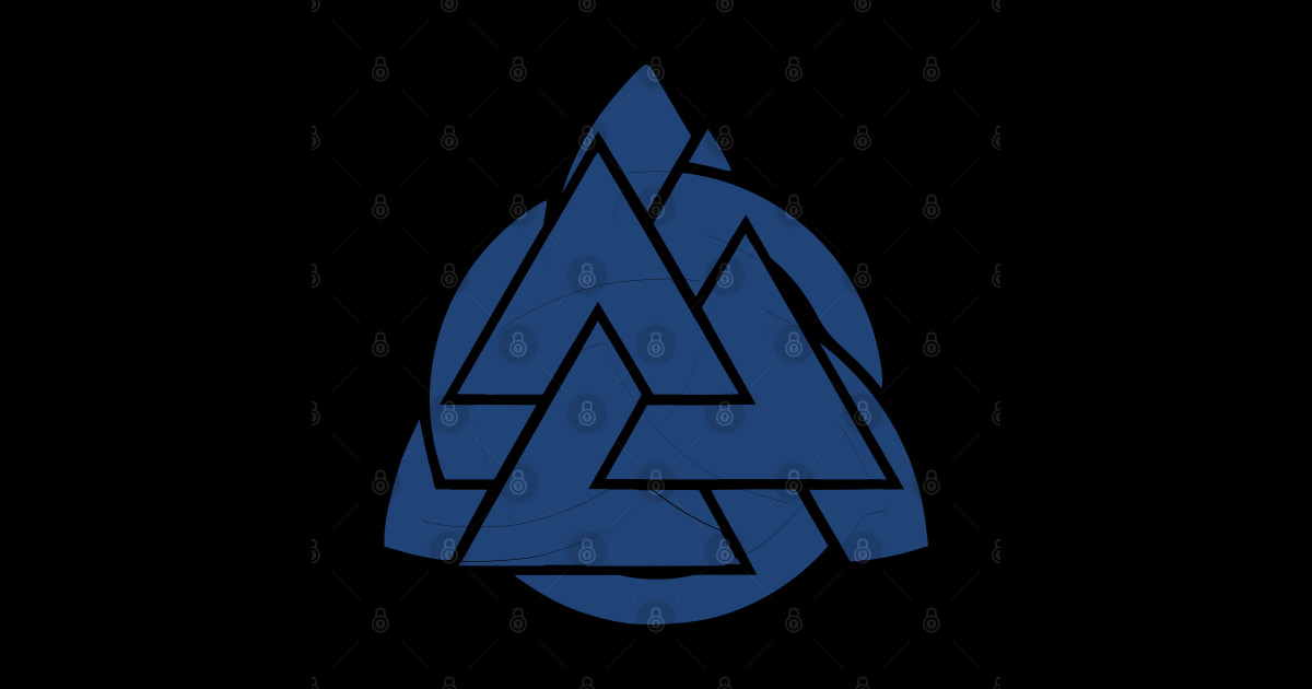 Blue Triquetra Valknut Symbol - Triquetra - Sticker | TeePublic