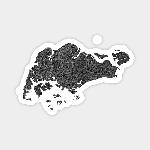 Singapore Map Design - Singapore - Magnet | TeePublic