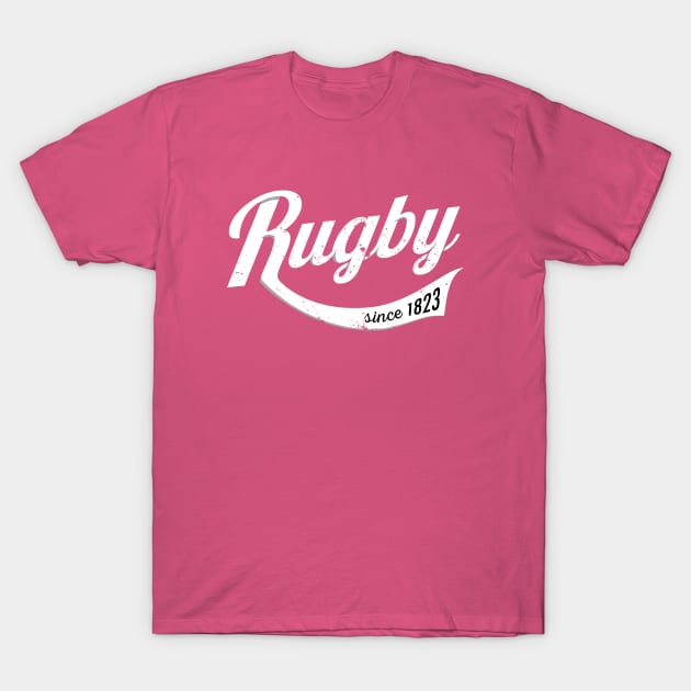 Cool rugby logo distressed - Rugby Logo Design - T-Shirt | TeePublic