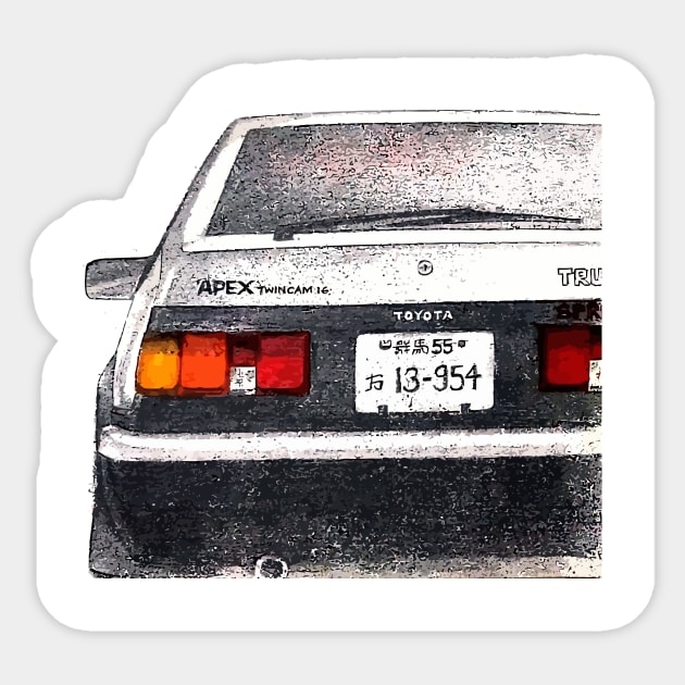 AE86 Hachiroku InitialD - Ae86 Hachiroku Initiald - Sticker | TeePublic
