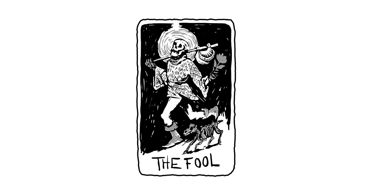 The Fool Skeleton Tarot Card - The Fool - T-Shirt | TeePublic