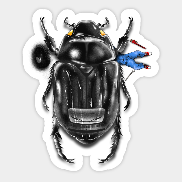 Beetle Car - Beetle Car - Sticker | TeePublic