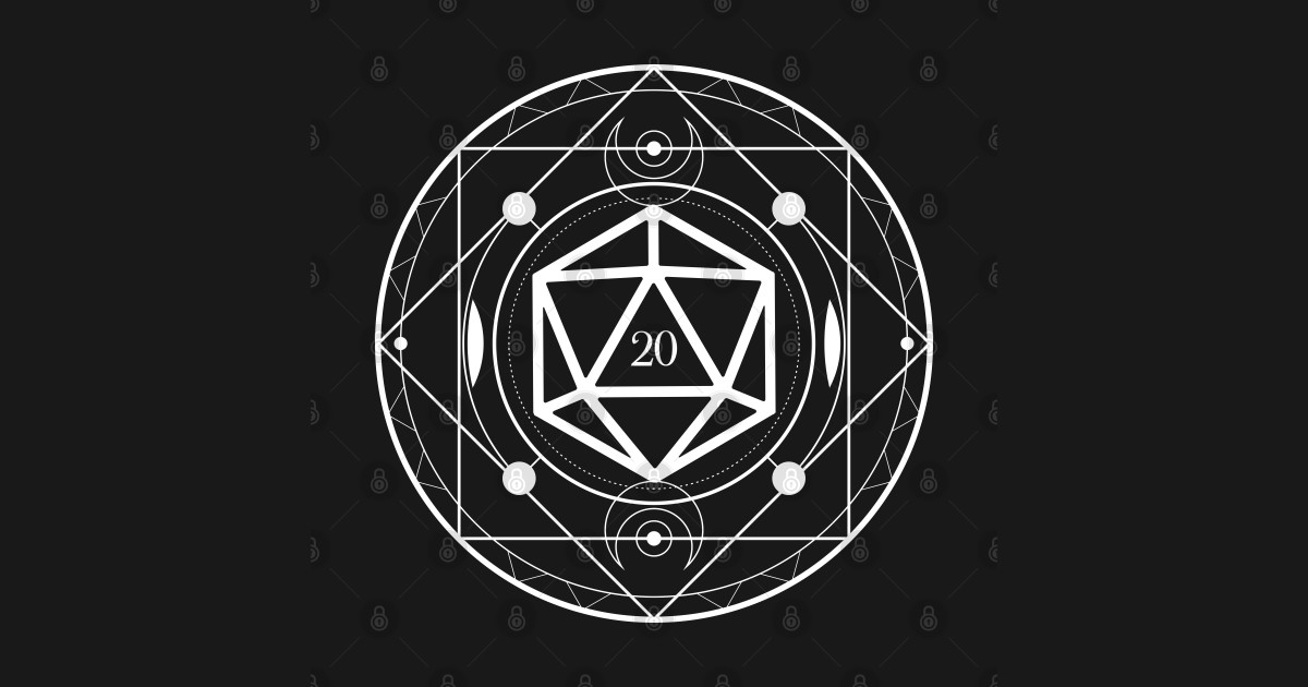 Polyhedral D20 Geometric Symbol Tabletop RPG - Dungeons And Dragons ...