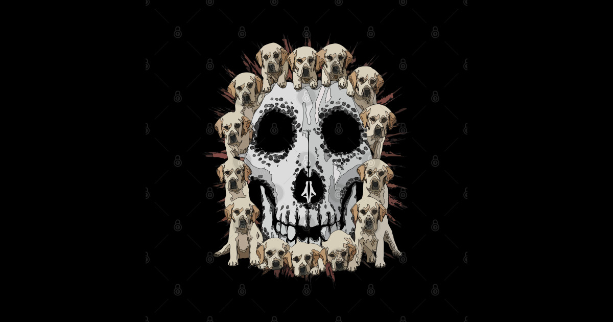 Labrador Retriever Skull Puppies Design Cool Dog Lovers - Labrador ...