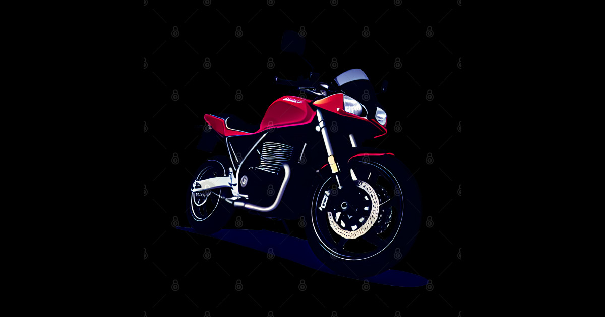CB Red Sportbike Motorcycle Sticker - Sticker - Sticker | TeePublic
