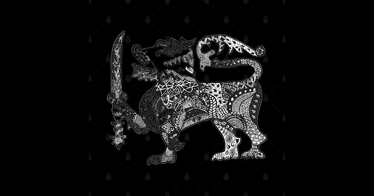 Ceylon Lion logo with sword - Lion - Sticker | TeePublic