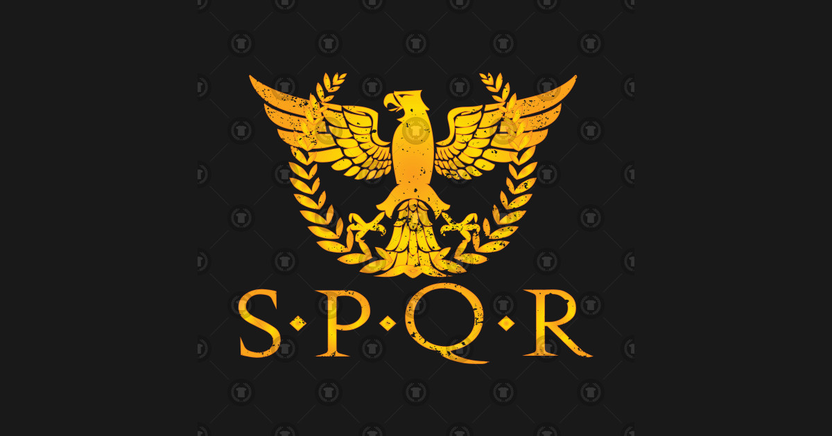 SPQR T-shirt Golden Eagle Logo - Spqr Rome - Hoodie | TeePublic