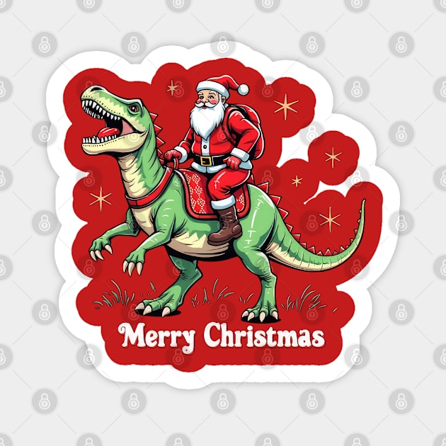 Merry Christmas Dino Style - Merry Christmas - Sticker | TeePublic